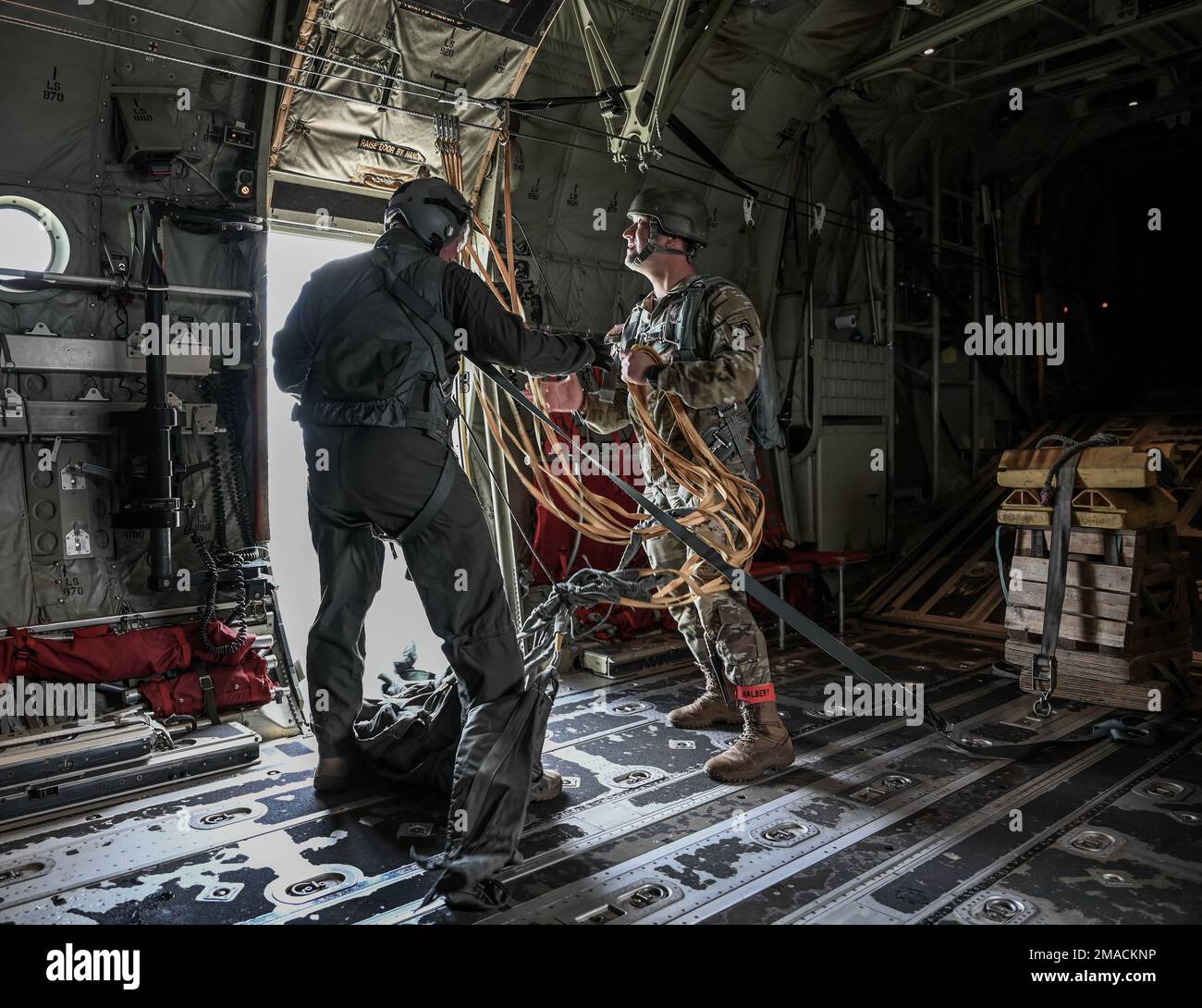 U.S. Air Force Tech. Sgt. John Huberty, left, 37th Airlift Squadron ...