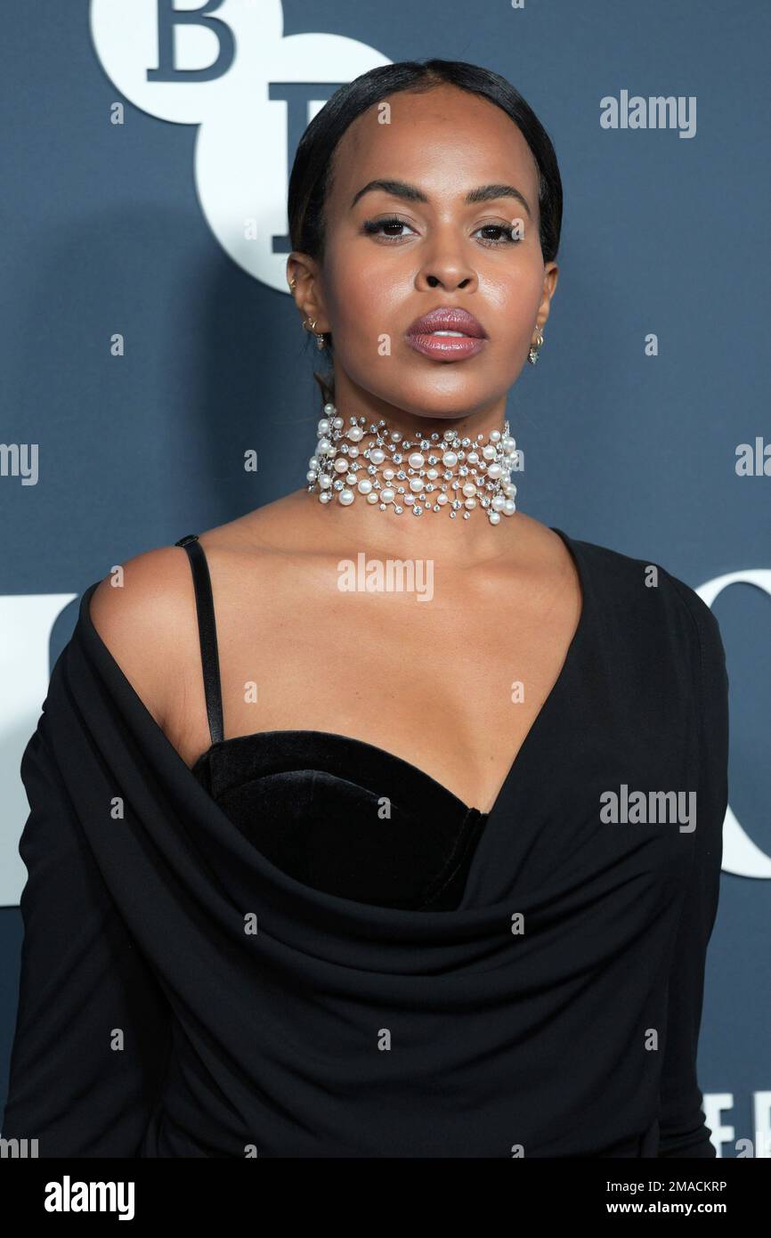Sabrina Elba poses for photographers on arrival at the 'BFI Luminous ...