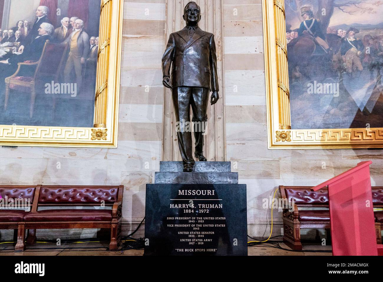 The Congressional statue of former President Harry S. Truman is ...