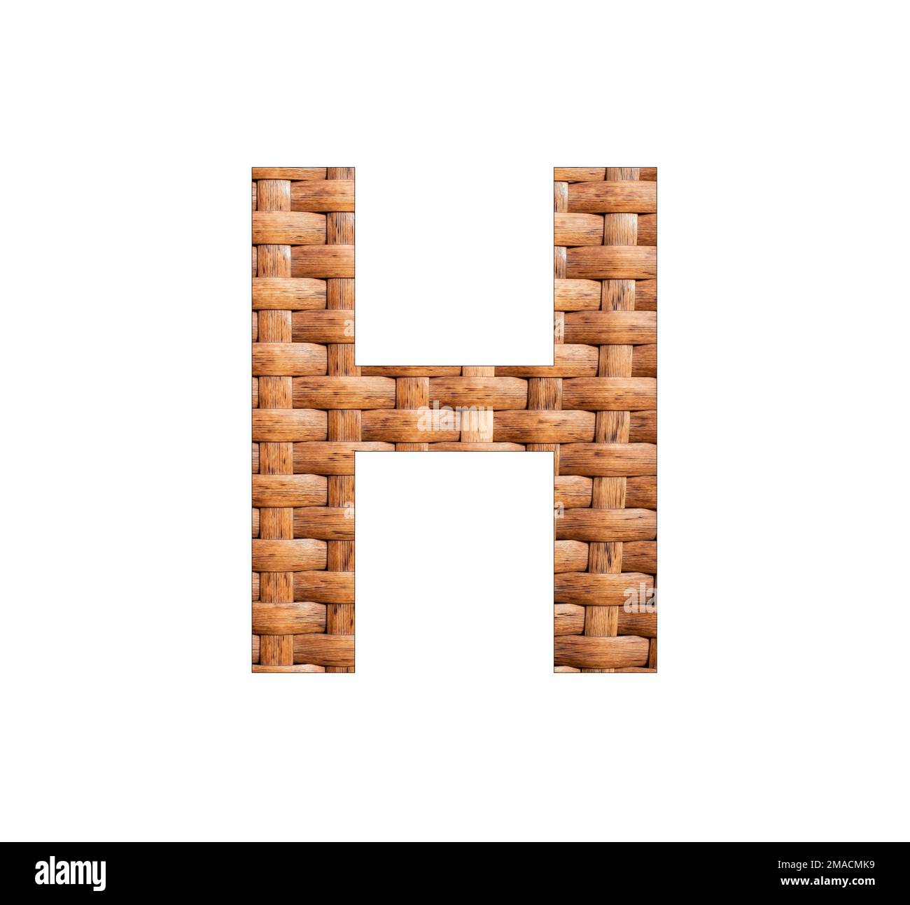 Uppercase Letter H - Synthetic Rattan Background Stock Photo - Alamy