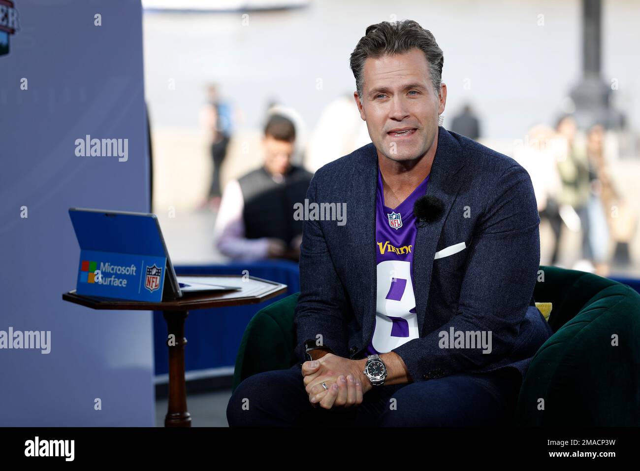 Kyle Brandt is seen on the set of Good Morning Football, Thursday, Sept ...