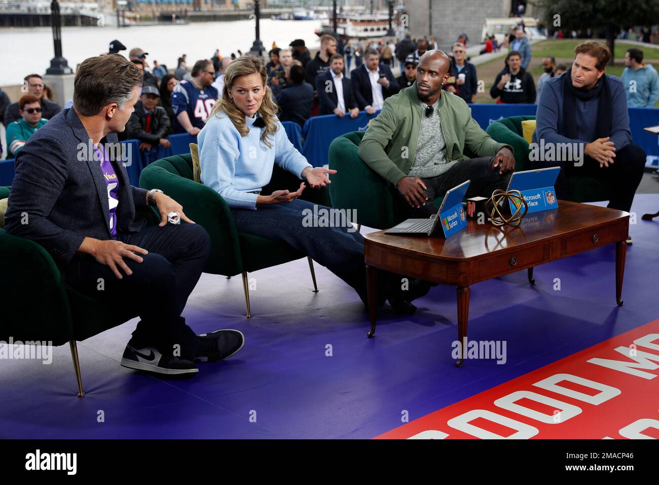 From left, Kyle Brandt, Jamie Erdahl, Jason McCourty, and Peter ... From left, Kyle Brandt, Jamie Erdahl, Jason McCourty, and Peter ...