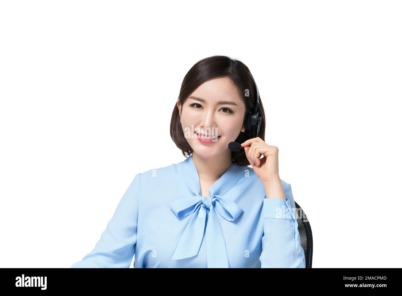 The young woman customer service Stock Photo - Alamy