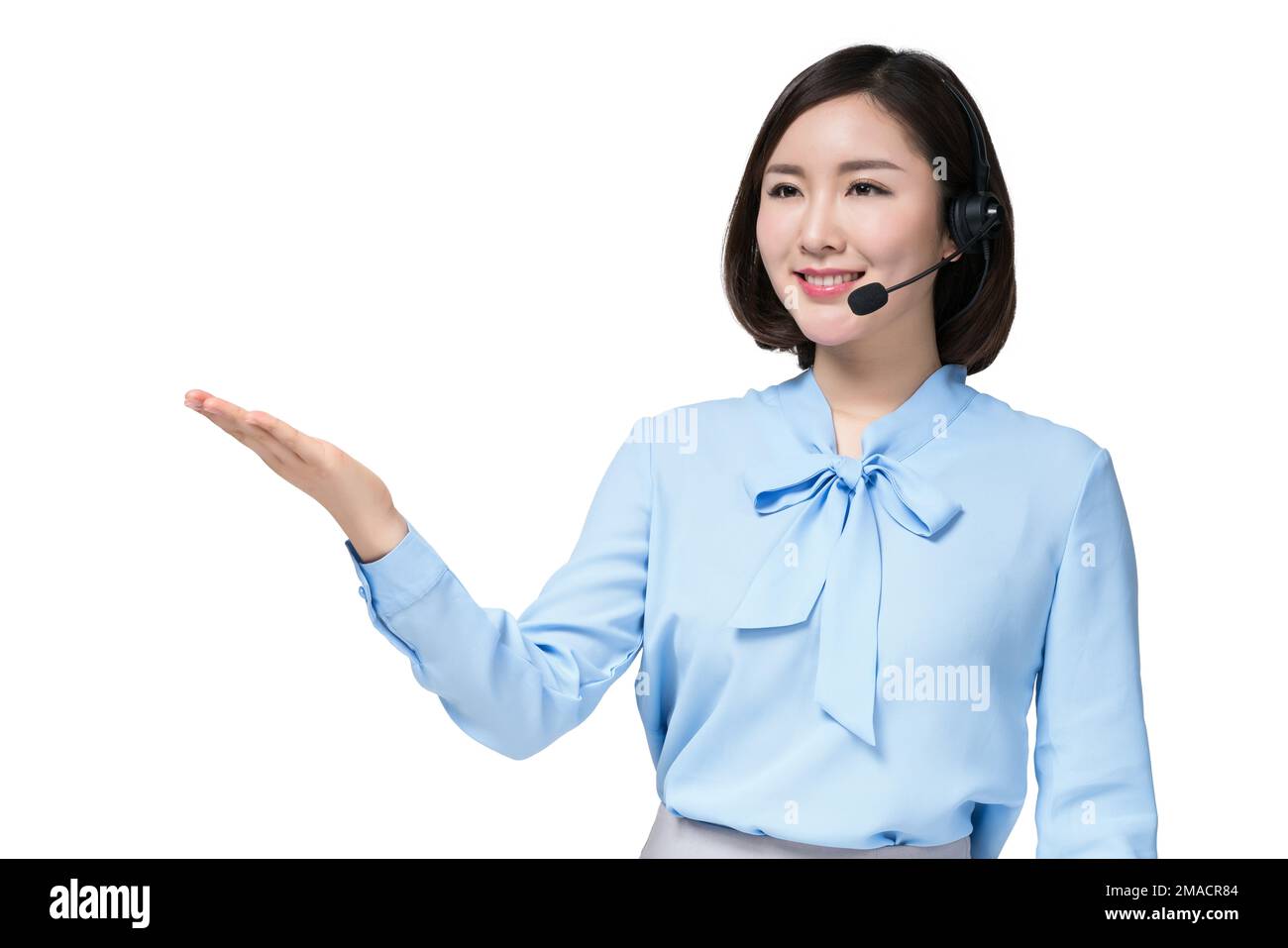 The young woman customer service Stock Photo - Alamy