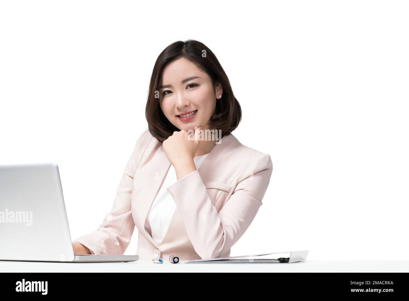 Career women are using the computer Stock Photo - Alamy