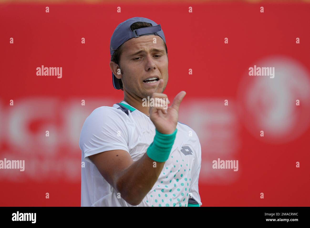 Aleksandar Kovacevic of the United States gestures during the Korea ...