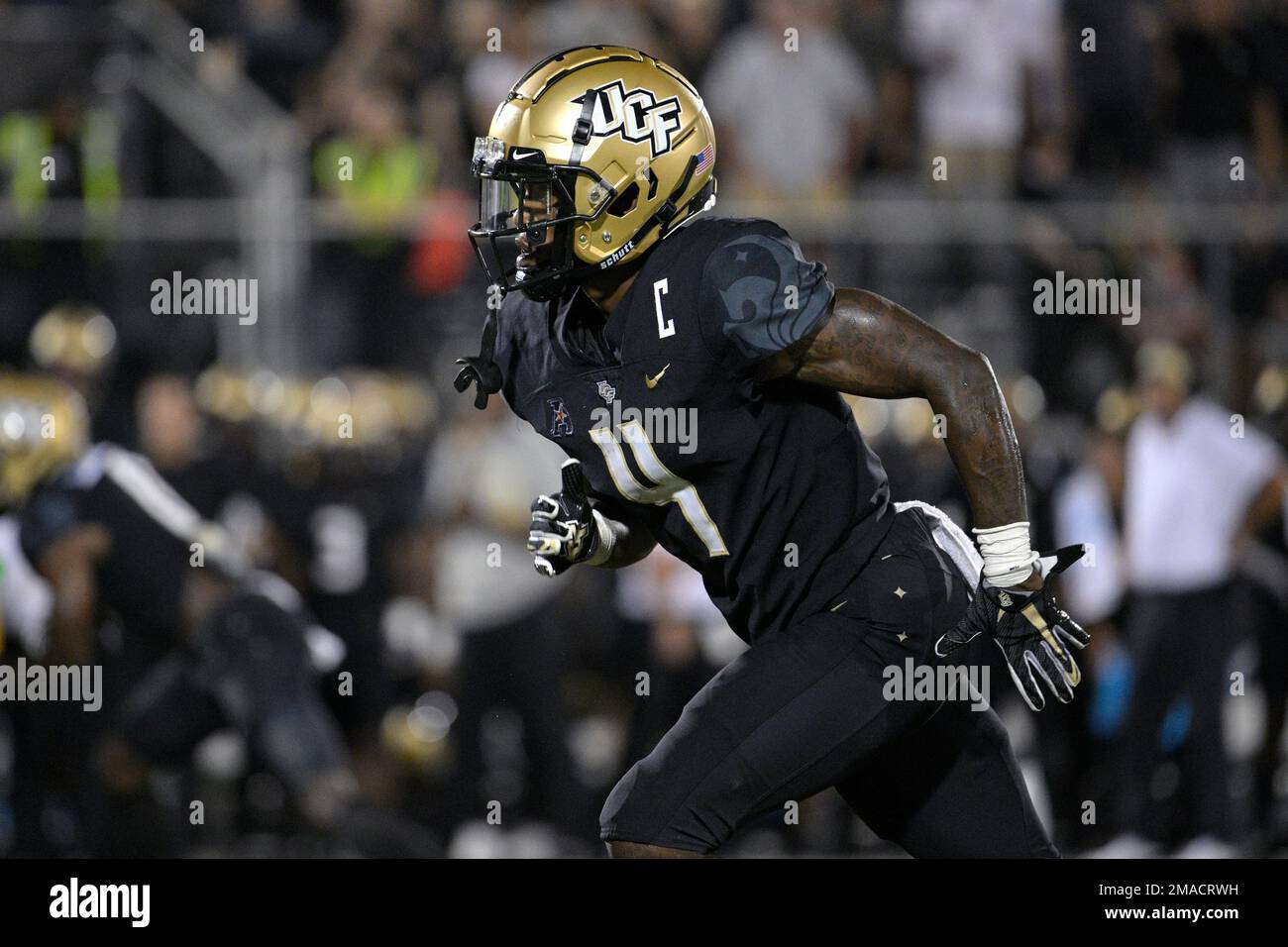 Central Florida wide receiver Ryan O'Keefe (4) runs a route during the ...