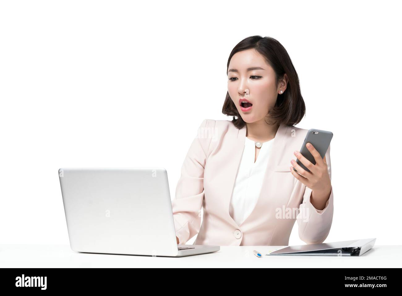 Career women are using the computer Stock Photo - Alamy