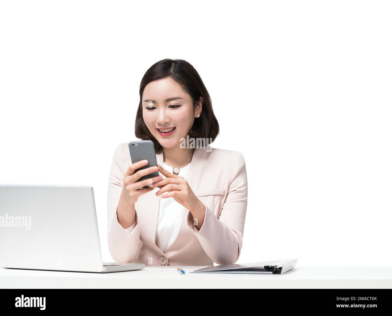 Career women are using the computer Stock Photo - Alamy