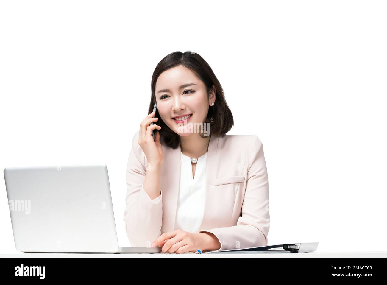 Career women are using the computer Stock Photo - Alamy