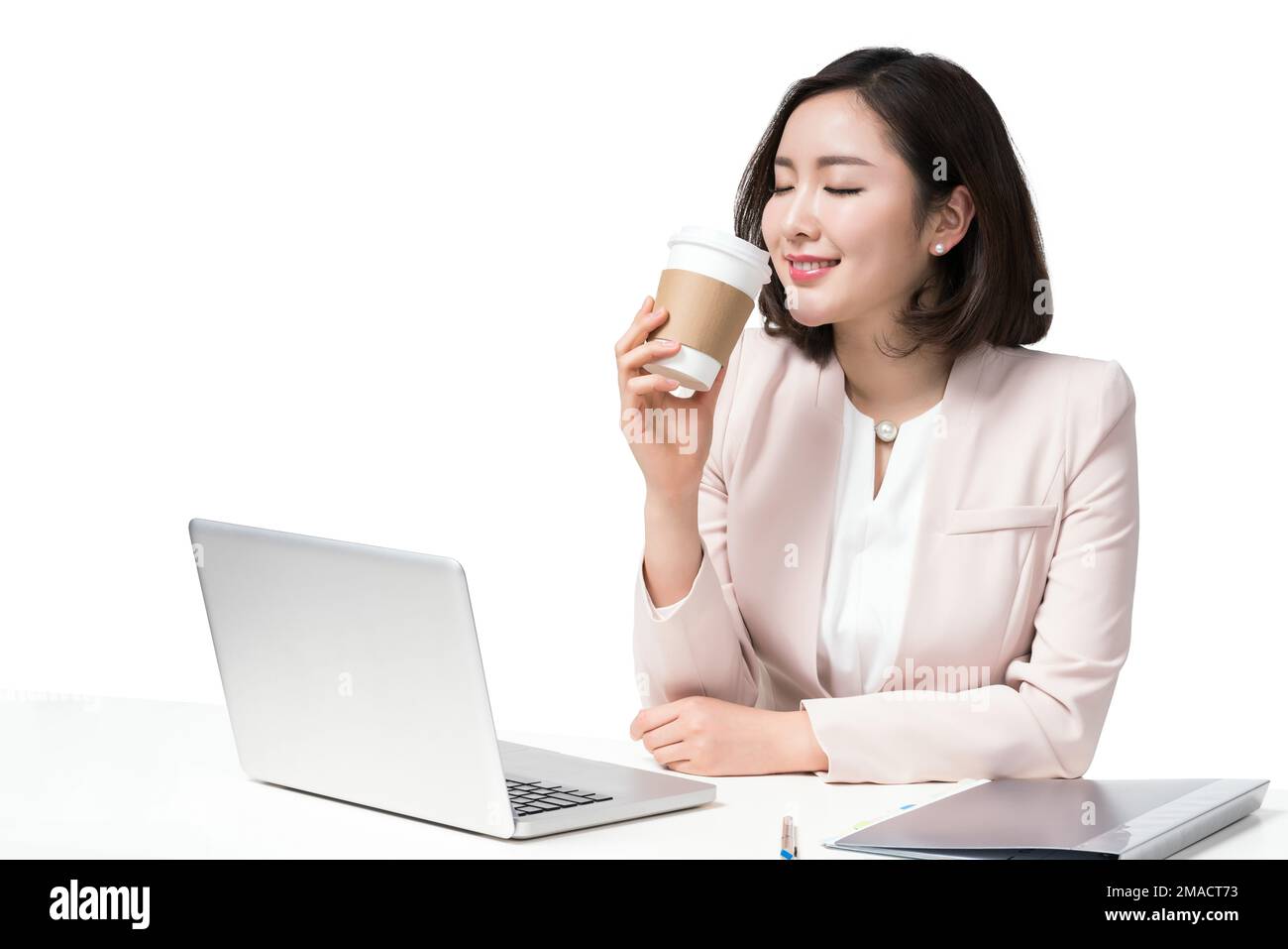 Career women are using the computer Stock Photo - Alamy