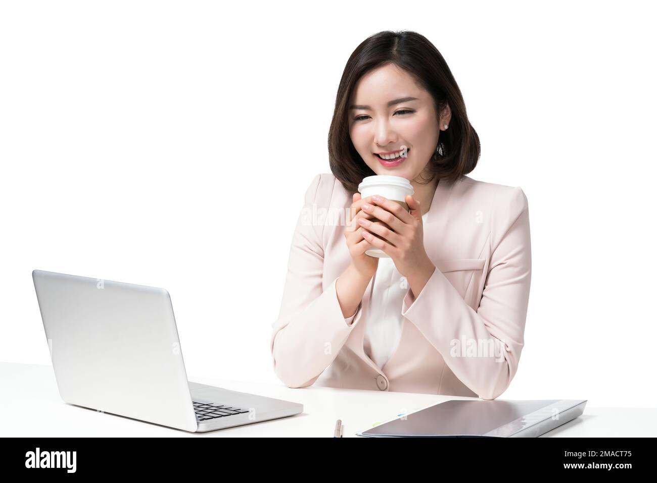 Career women are using the computer Stock Photo - Alamy