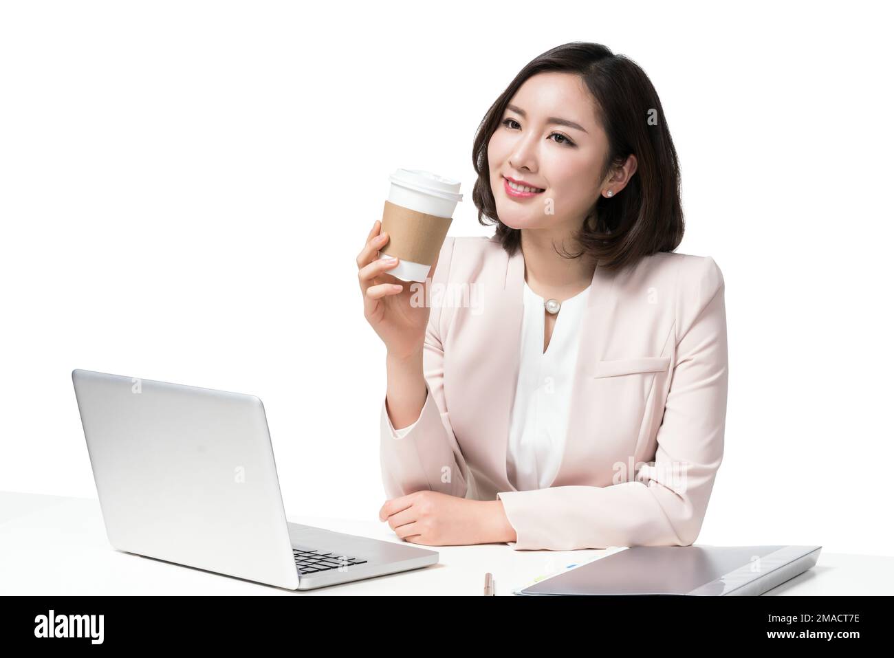 Career women are using the computer Stock Photo - Alamy