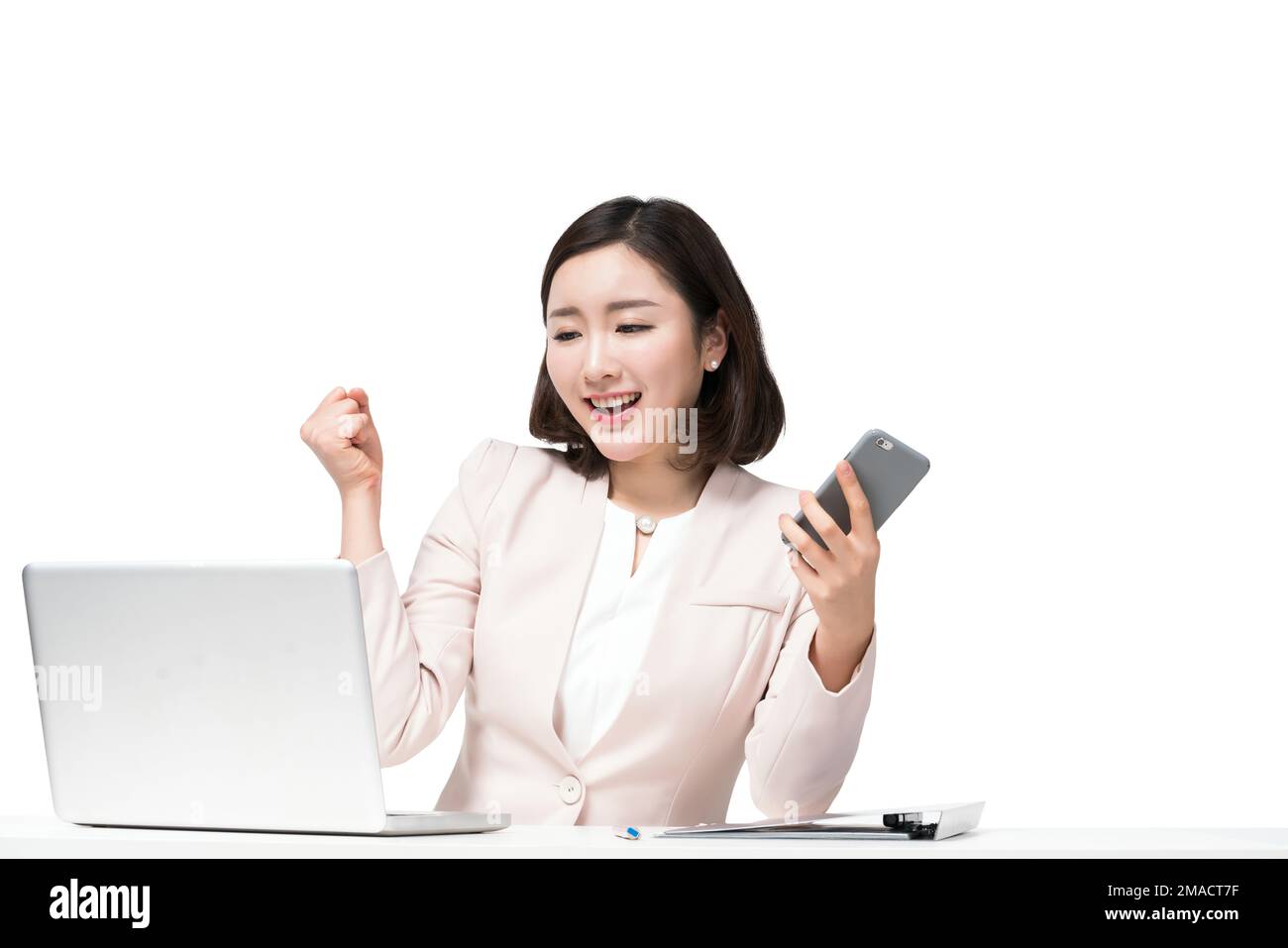 Career women are using the computer Stock Photo - Alamy