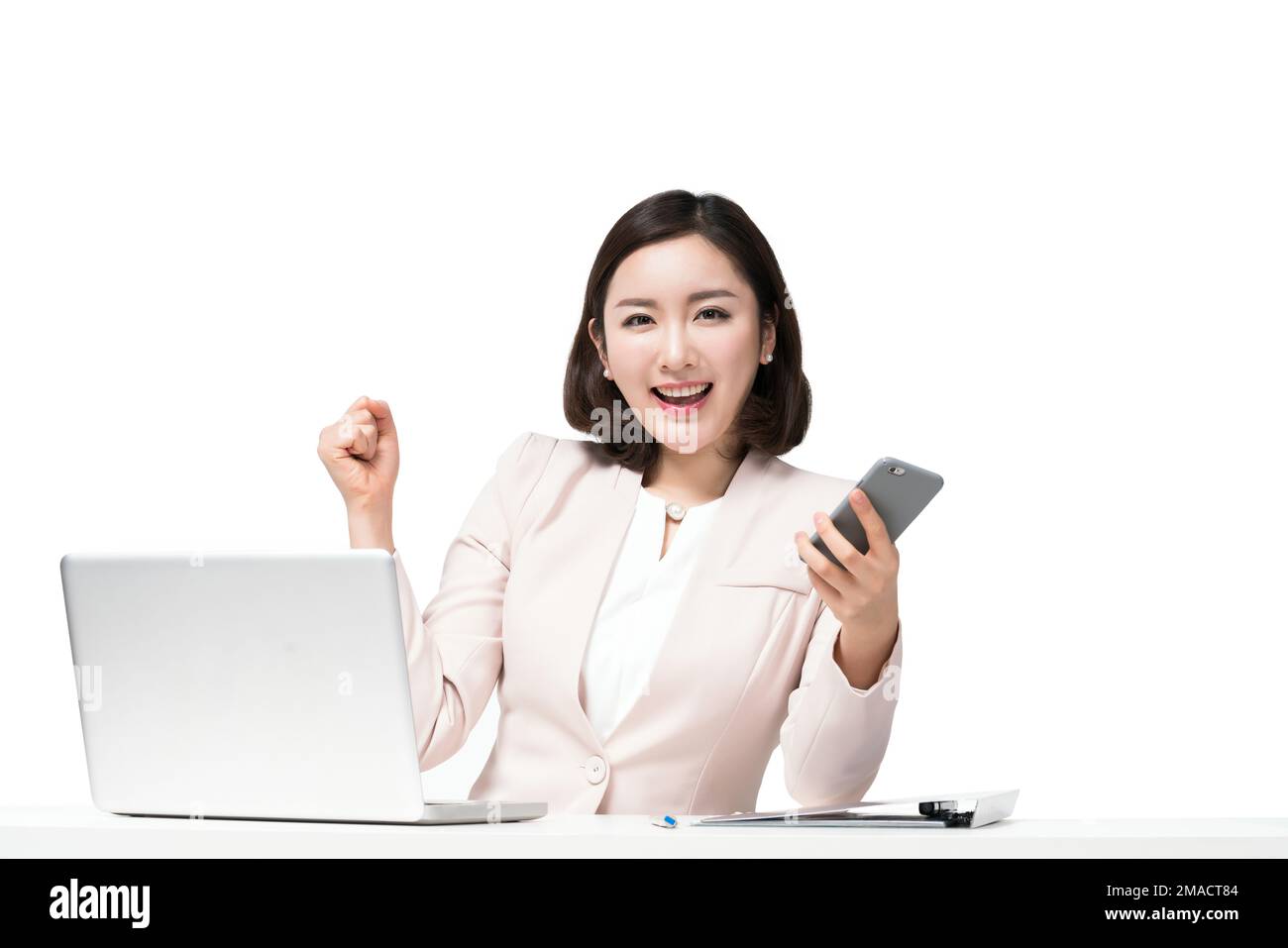 Career women are using the computer Stock Photo - Alamy