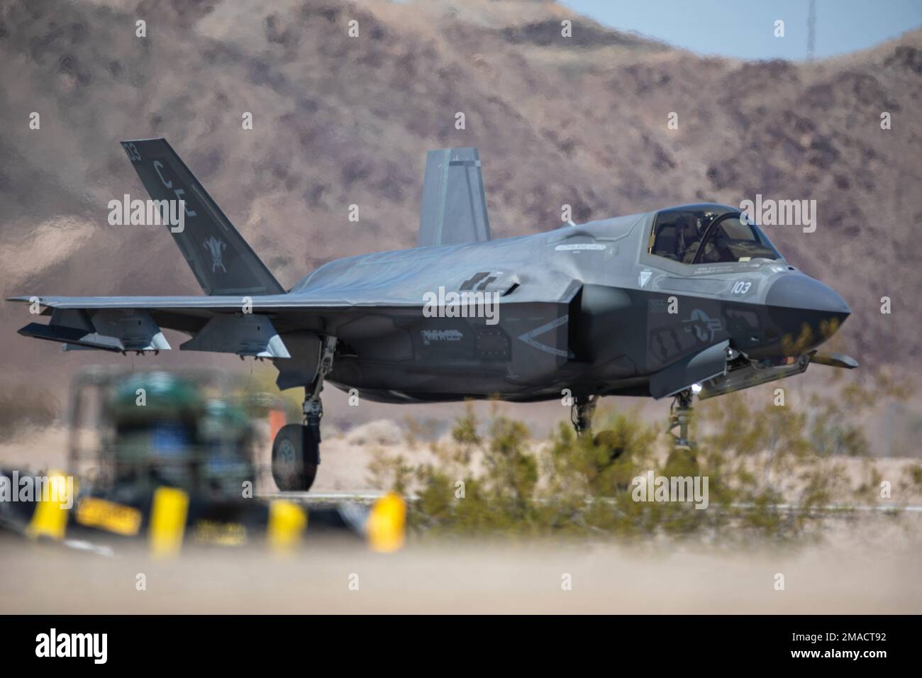 A U.S. Marine Corps F-35B Lightning II with Marine Fighter Attack ...