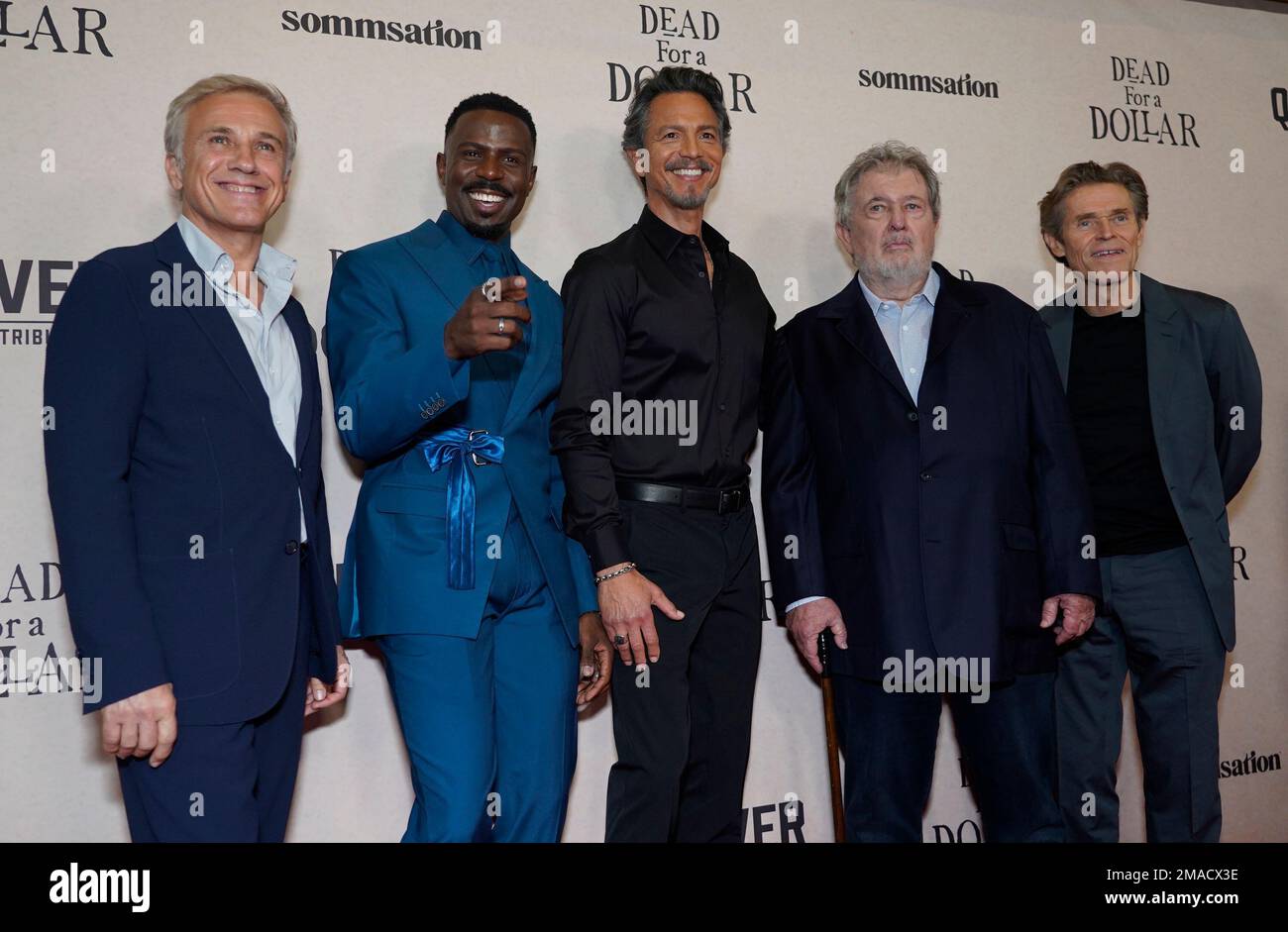 Christoph Waltz, from left, Warren Burke, Benjamin Bratt, director ...