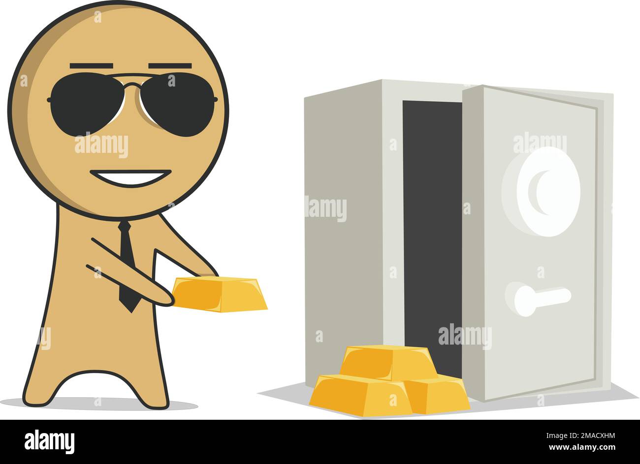 Gold bar cartoon Cut Out Stock Images & Pictures - Alamy