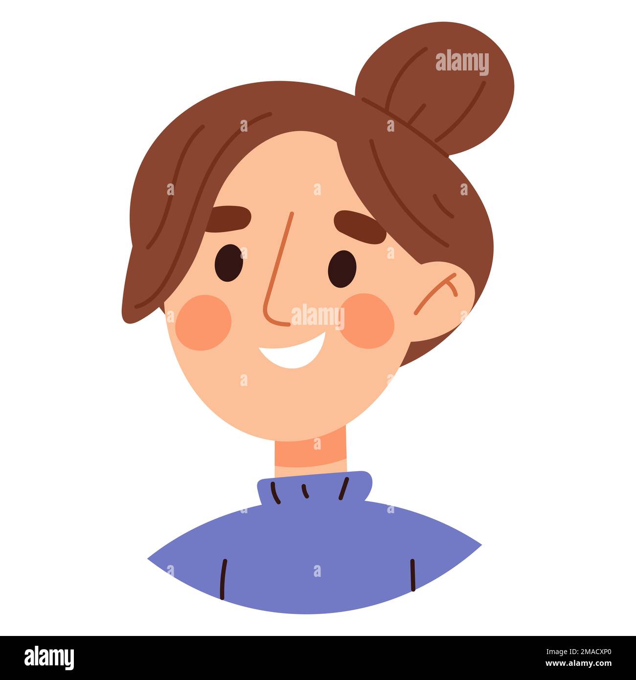 Nice stylish girl. Portrait for social networks. User avatar Stock ...