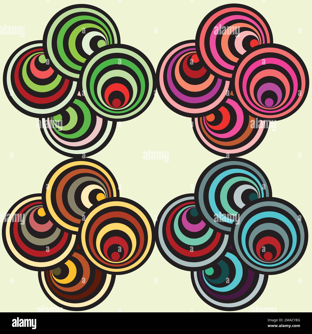 Seamless circle texture Stock Vector Images - Alamy