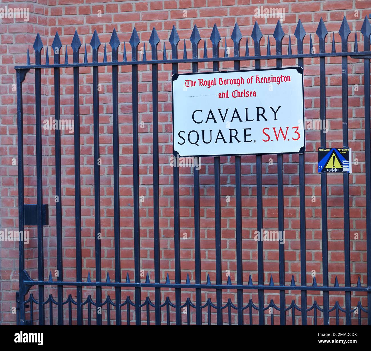 Street sign for Cavalry Square, London SW3, England Stock Photo - Alamy