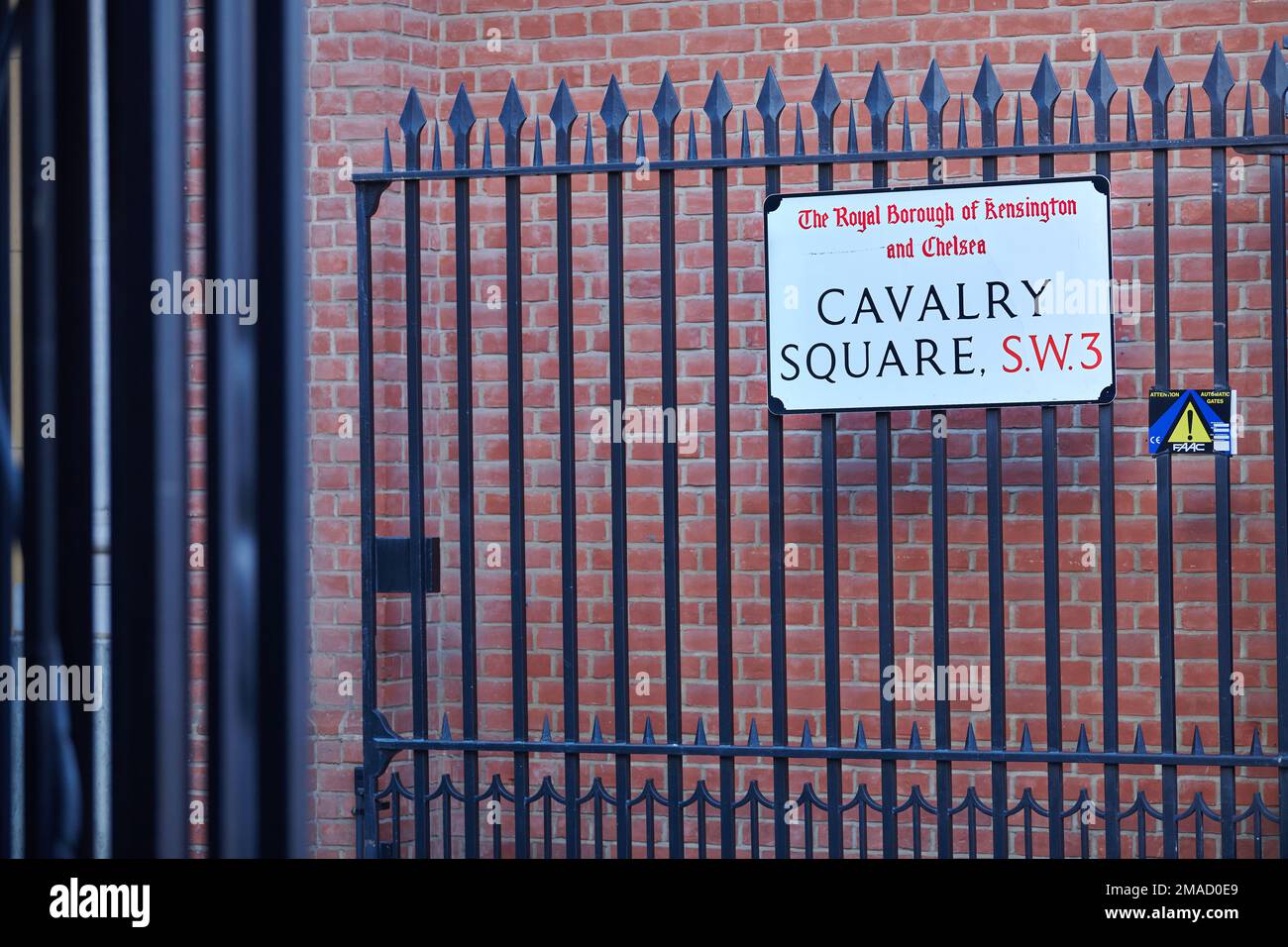 Street sign for Cavalry Square, London SW3, England Stock Photo - Alamy