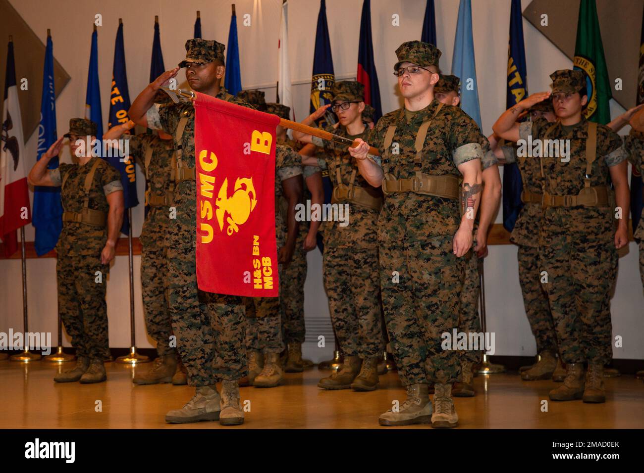 U.S. Marines with Bravo Company, Headquarters and Support Battalion ...