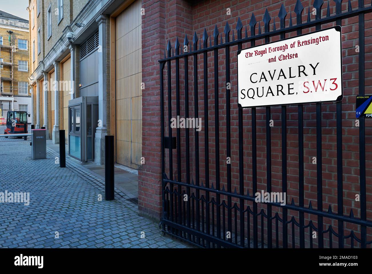 Street sign for Cavalry Square, London SW3, England Stock Photo - Alamy