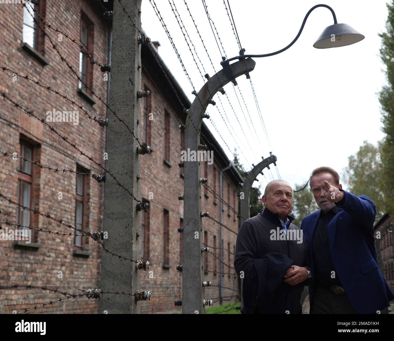 Arnold Schwarzenegger, right, and Simon Bergson, chairman of The ...