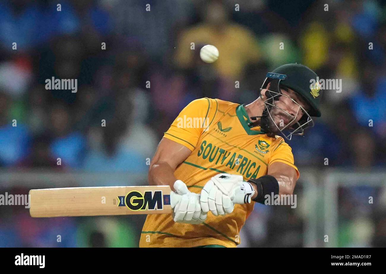 South Africa's Aiden Markram bats during the first Twenty20 cricket ...