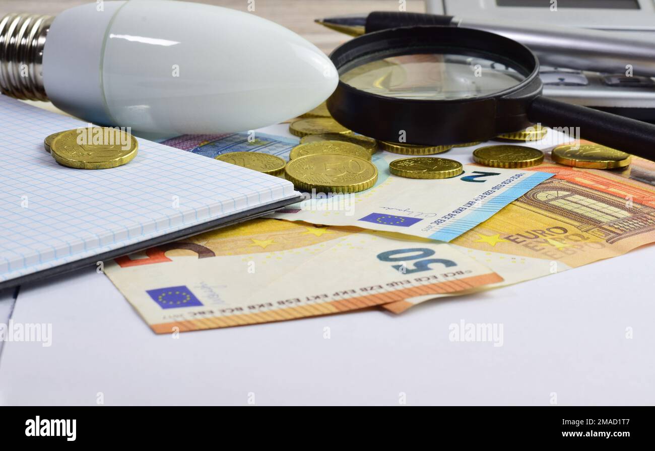 A home consumption bills and payments Stock Photo - Alamy