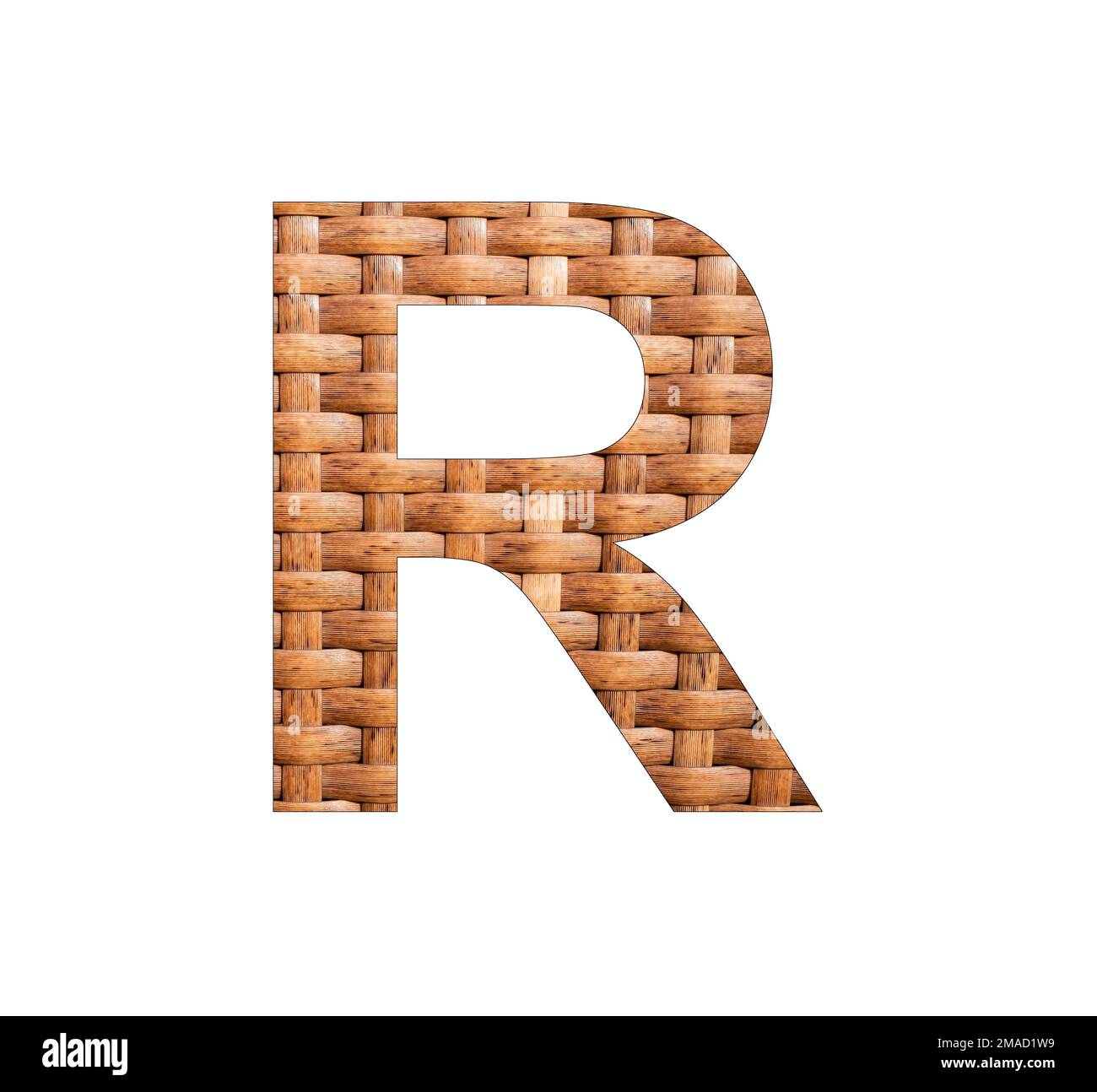 Alphabet Letter R - Natural Rattan Background Stock Photo - Alamy