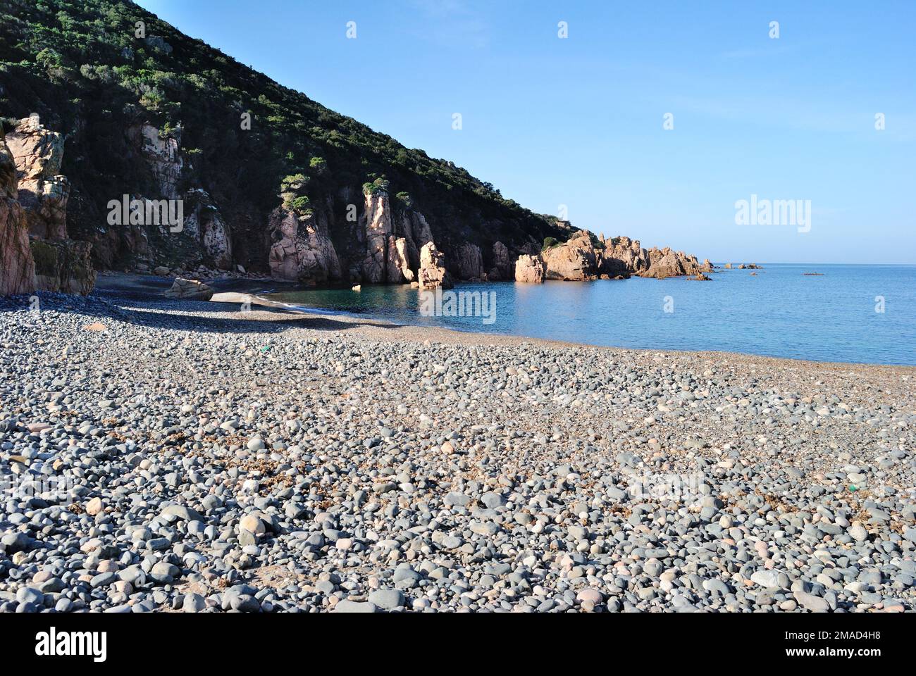 View f the Cala Tinnari beach Stock Photo - Alamy