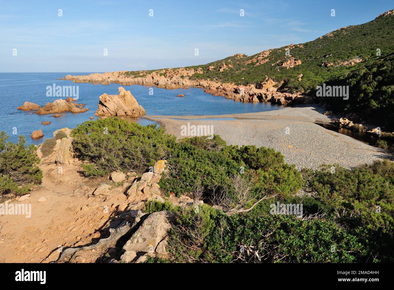 View f the Cala Tinnari beach Stock Photo - Alamy