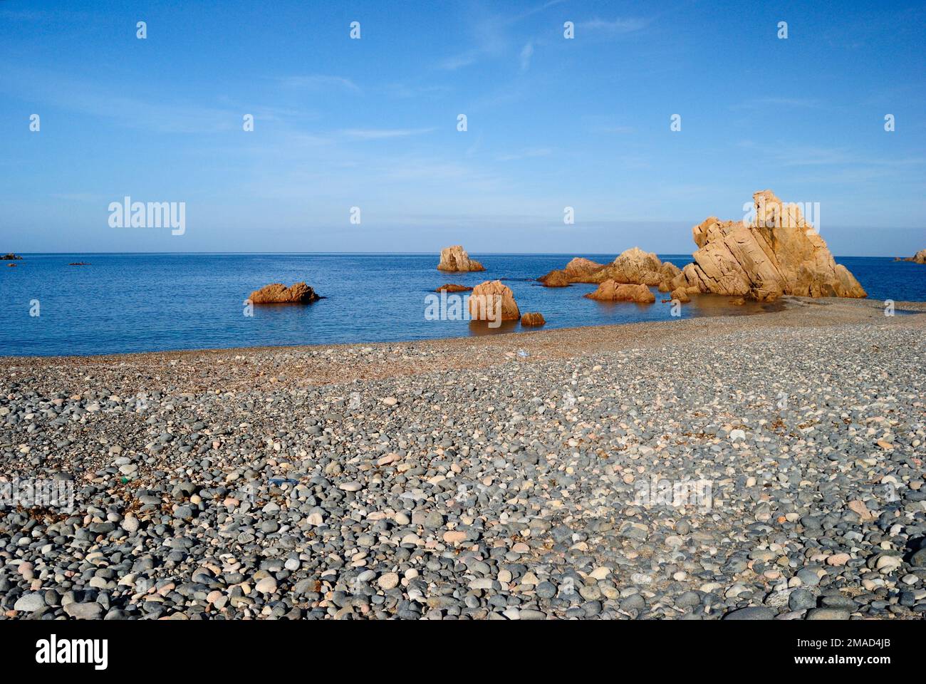 View f the Cala Tinnari beach Stock Photo - Alamy