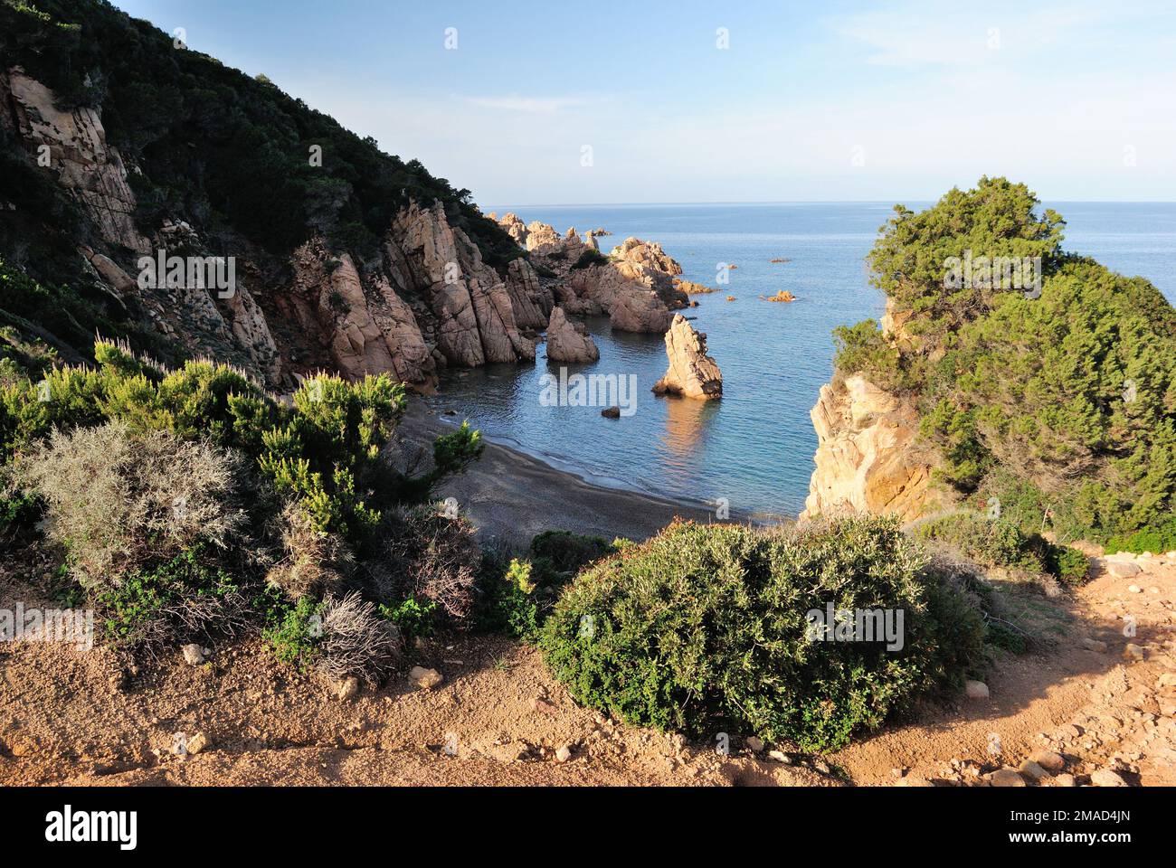 View f the Cala Tinnari beach Stock Photo - Alamy