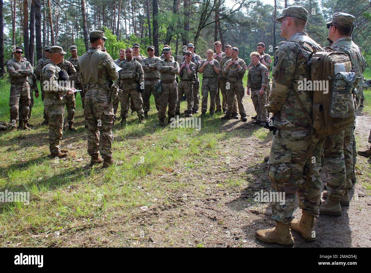 U.S. Army Capt. Luke Musseau, the commander of Charlie Company, 64th ...