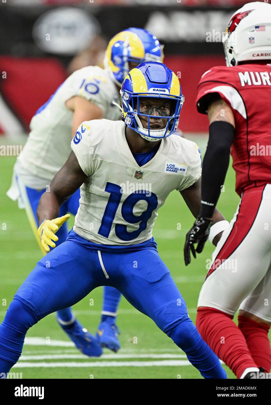 Los Angeles Rams wide receiver Brandon Powell (19) blocking during an ...