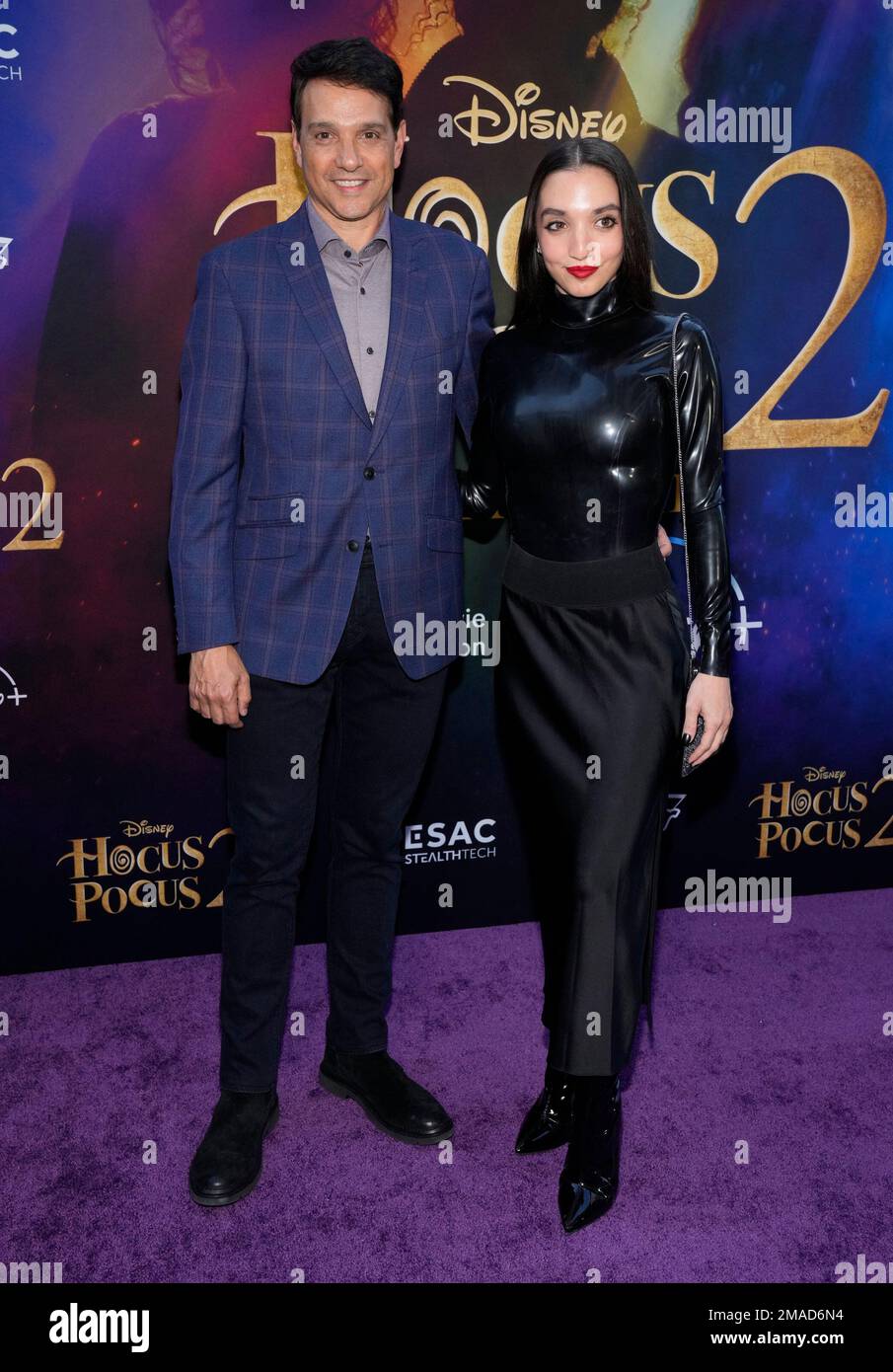 Ralph Macchio, left, and Julia Macchio attend the premiere of "Hocus ...
