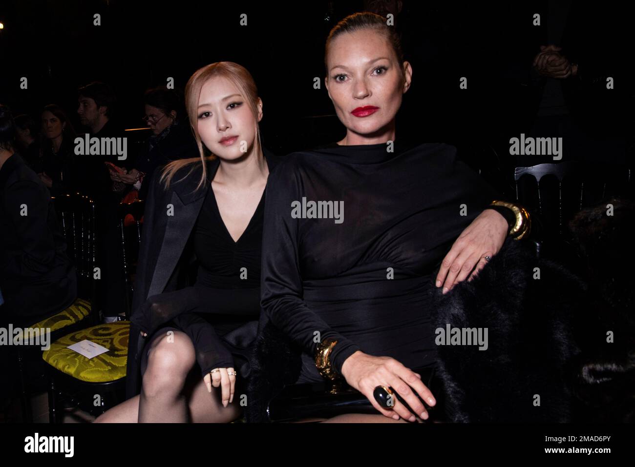 Rose and Kate Moss arrive for the Saint Laurent Spring/Summer 2023 ...