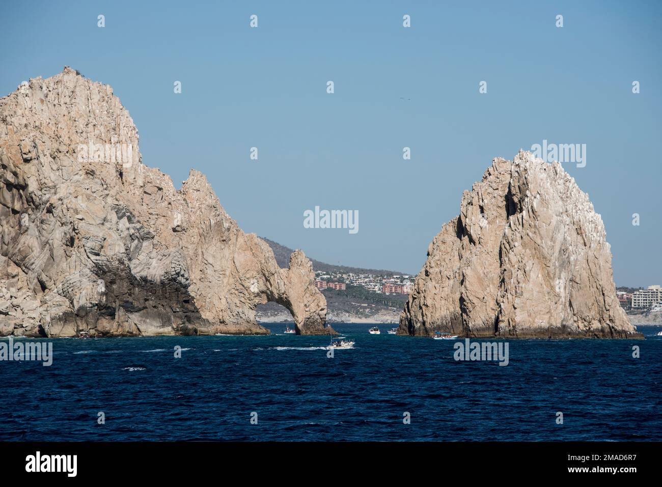 Cabo Arch as seen from the Pacific Side with Cabo San Lucas in the ...