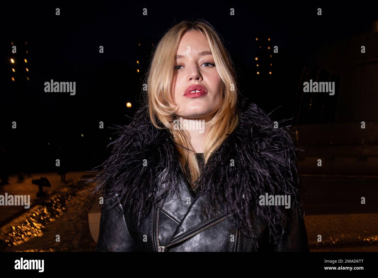 Georgia May Jagger arrives for the Saint Laurent Spring/Summer 2023 ...