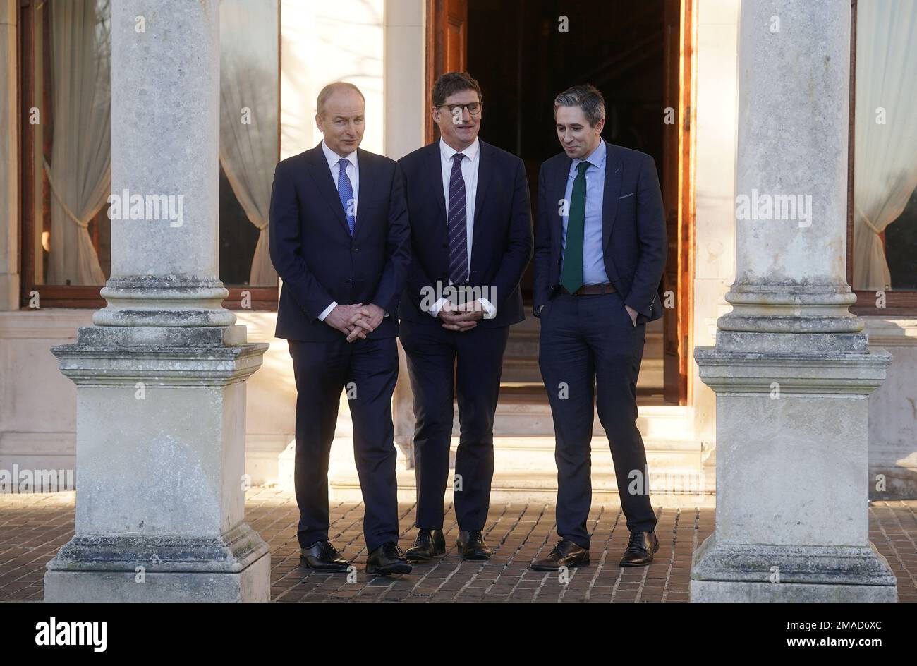 Tanaiste and minister for foreign affairs Micheal Martin (left ...