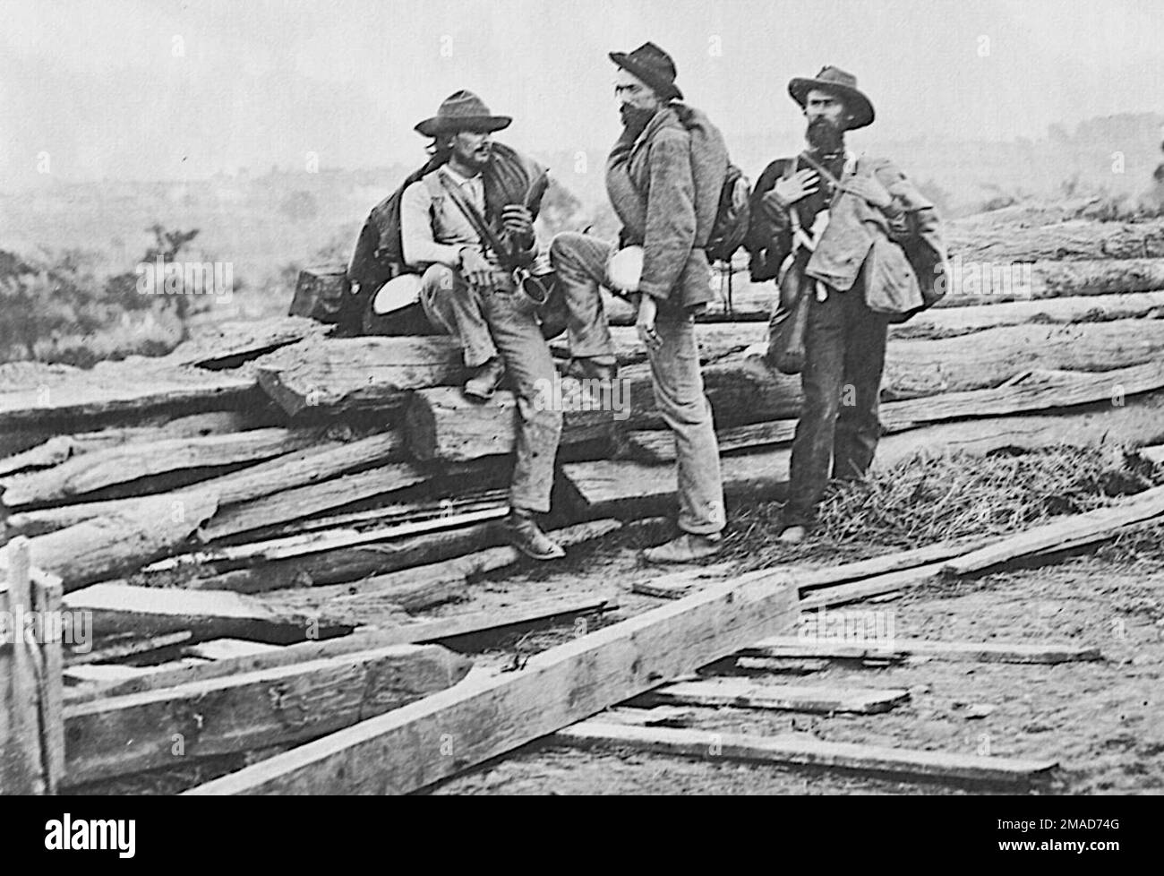 Timothy O'Sullivan - Gettysburg - Confederate Prisoners - 1863 Stock ...