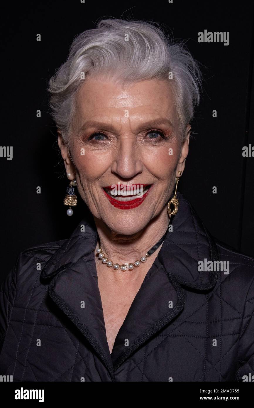 Maye Musk arrives for the Dior Spring/Summer 2023 fashion collection ...