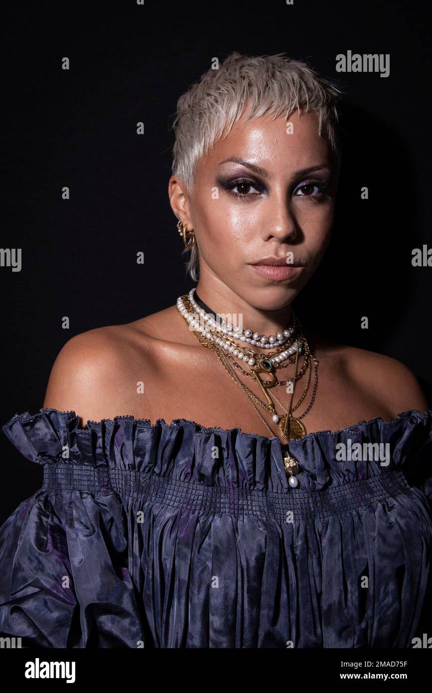 Poppy Ajudha arrives for the Dior Spring/Summer 2023 fashion collection ...