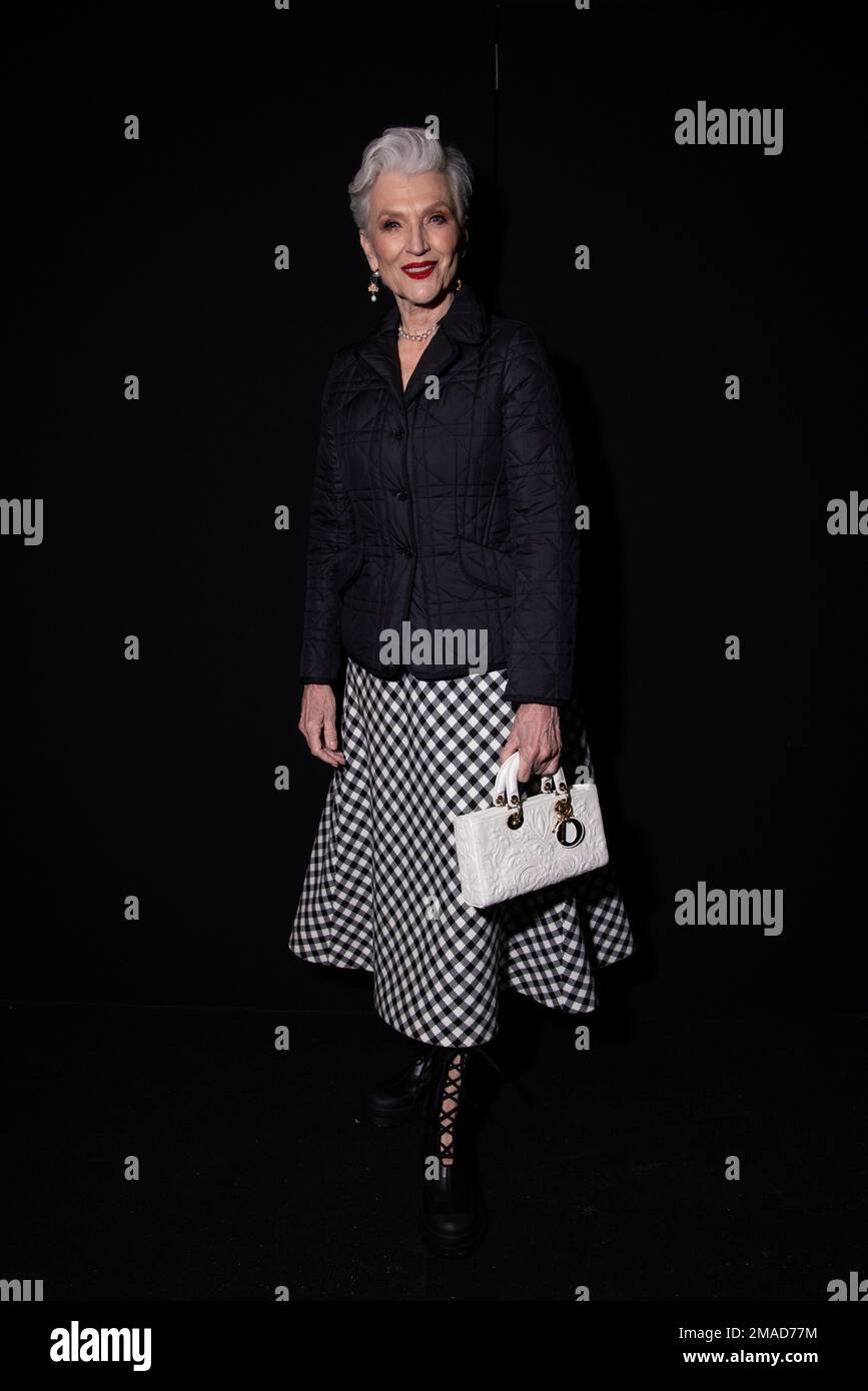 Maye Musk arrives for the Dior Spring/Summer 2023 fashion collection ...