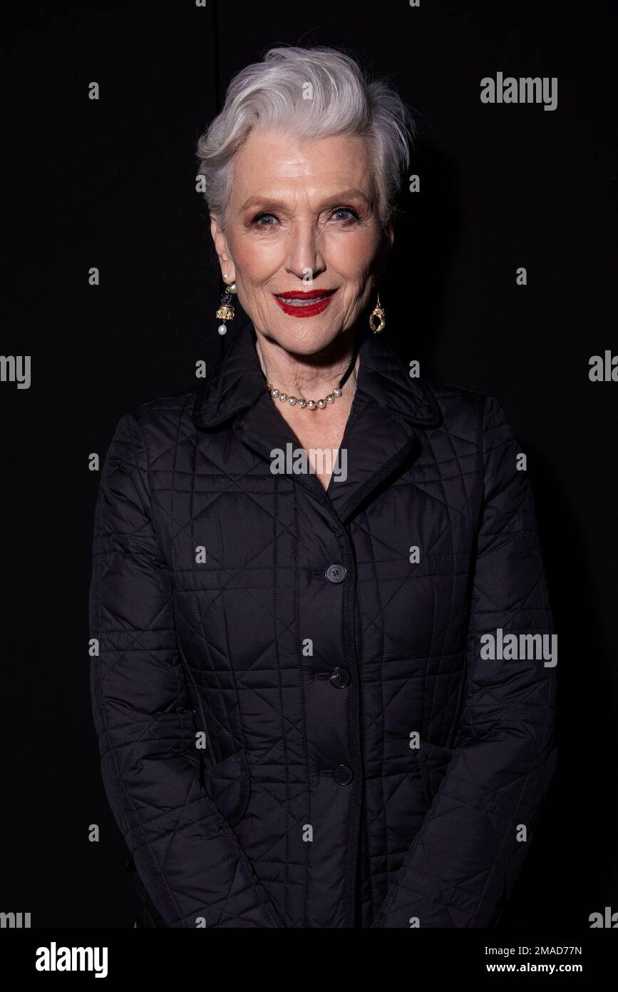 Maye Musk arrives for the Dior Spring/Summer 2023 fashion collection ...
