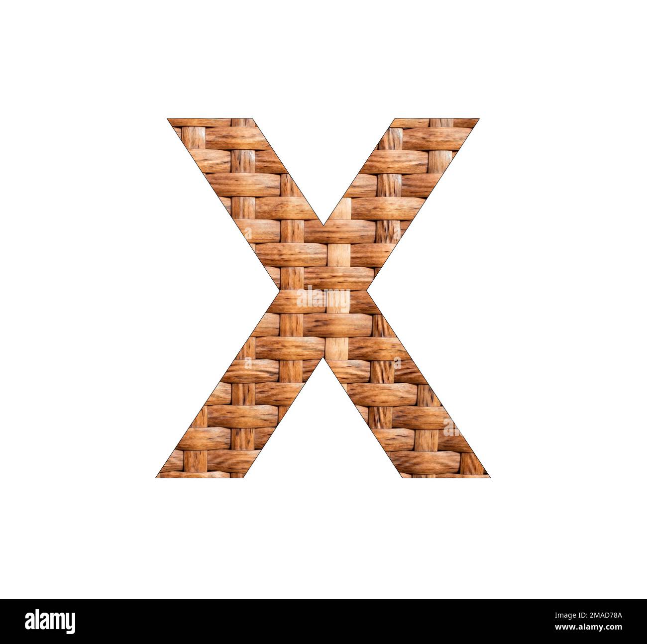 Alphabet Letter X - Natural Rattan Background Stock Photo - Alamy