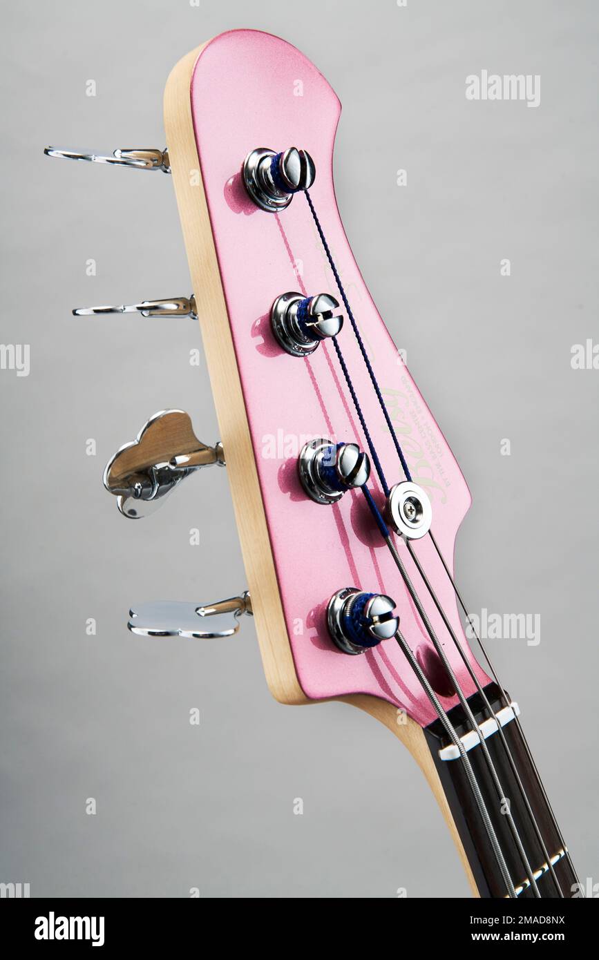 Bass collection betsy guy pratt bass guitar in pink finish hi-res stock ...